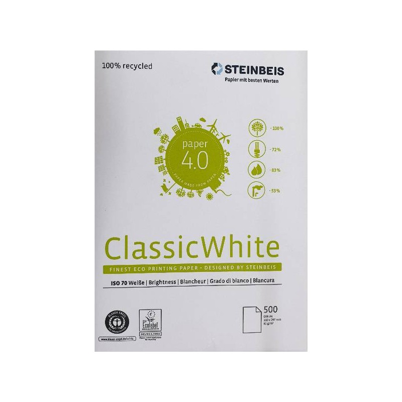 Papel A4 80g 500h Reciclado Cw Papeleriana